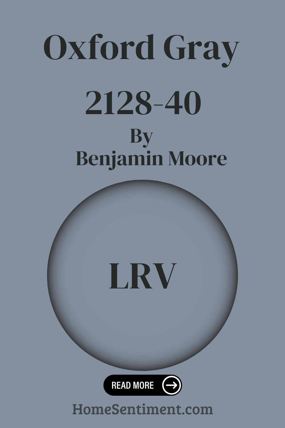 Oxford Gray 2128-40 by Benjamin Moore - HomeSentiment