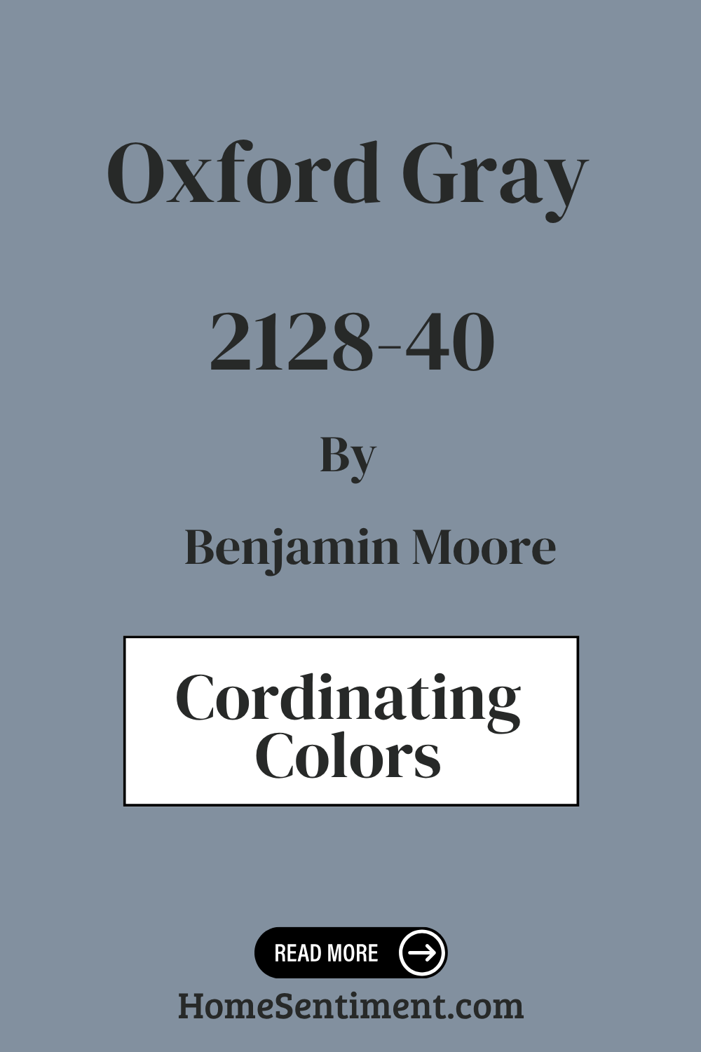 Oxford Gray 2128-40 by Benjamin Moore - HomeSentiment