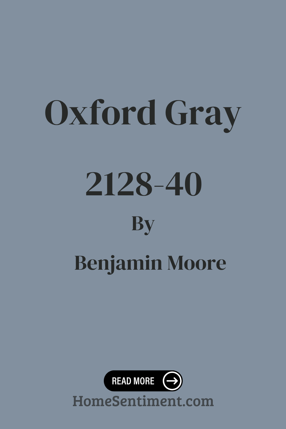 Oxford Gray 2128-40 by Benjamin Moore - HomeSentiment