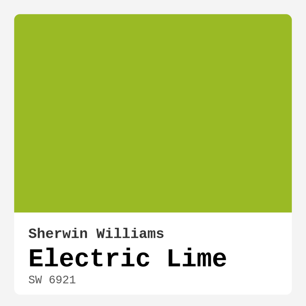 Electric Lime SW 6921 by Sherwin Williams | Paint Reviews, Hues ...