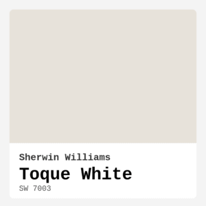 Toque White SW 7003 by Sherwin Williams | Paint Reviews, Hues ...