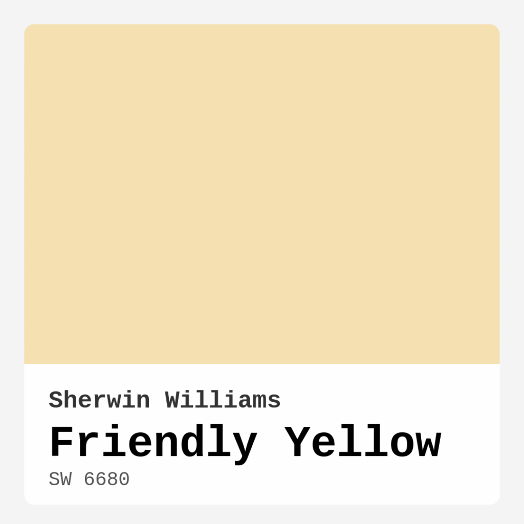 Friendly Yellow SW 6680 by Sherwin Williams | Paint Reviews, Hues ...