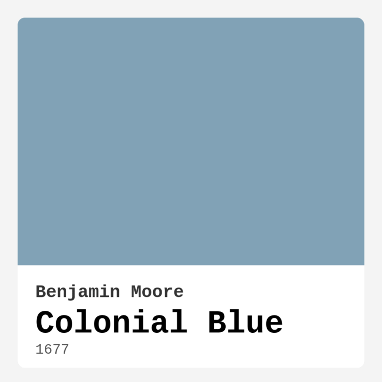 Colonial Blue 1677 by Benjamin Moore | Paint Reviews, Hues & Finishes ...