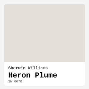 Heron Plume SW 6070 by Sherwin Williams | Paint Reviews, Hues ...