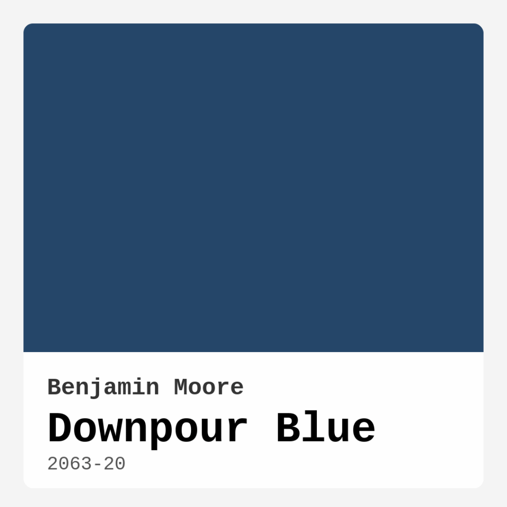 Downpour Blue 2063-20 by Benjamin Moore | Paint Reviews, Hues ...