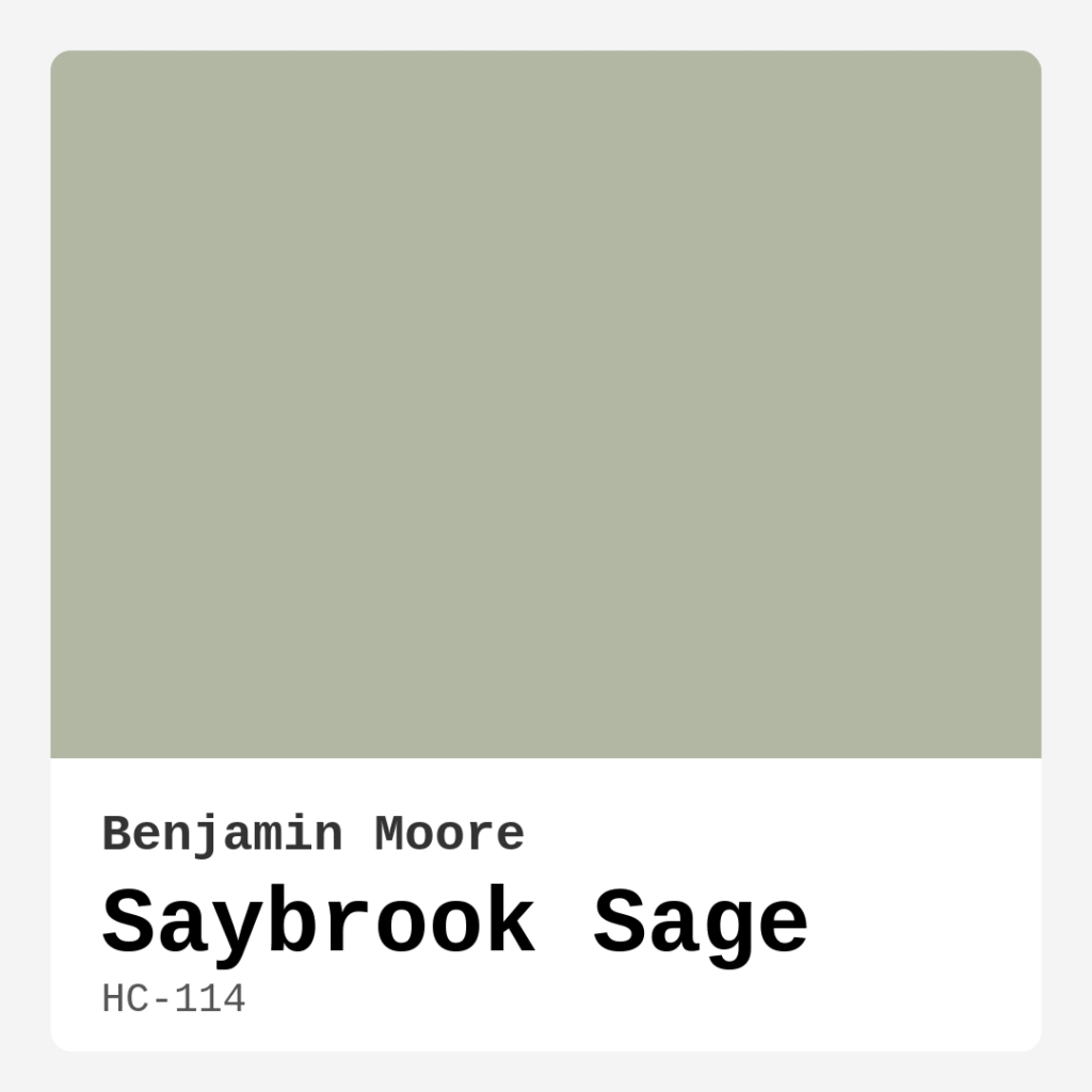 Saybrook Sage HC-114 by Benjamin Moore | Paint Reviews, Hues & Finishes ...