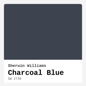 Charcoal Blue SW 2739 by Sherwin Williams | Paint Reviews, Hues ...