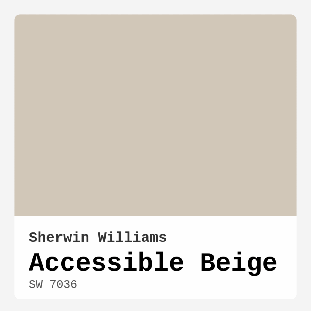 Accessible Beige SW 7036 by Sherwin Williams | Paint Reviews, Hues ...